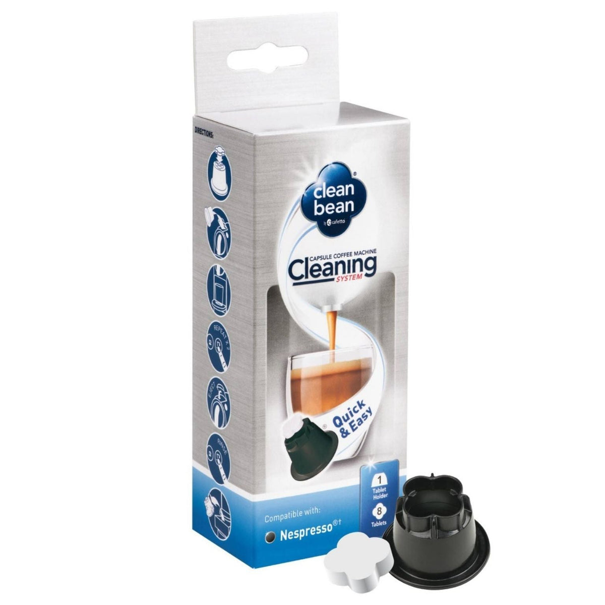 Cafetto Clean Bean Cleaning Capsules | Nespresso Compatible – Blue ...